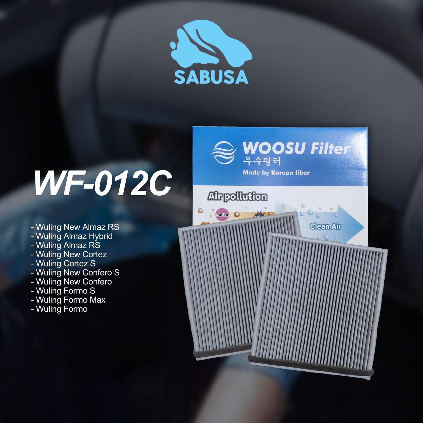 Woosu WF012C Filter AC Cabin Mobil Wuling Aseptic HEPA+ Carbon – SABUSA ...